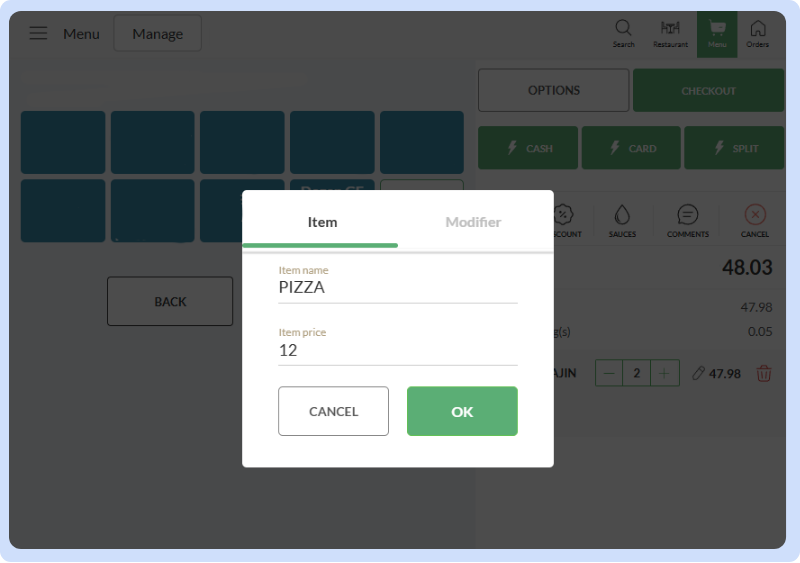 POS features - Add Edit Items & Cost | Keep your menu fresh and ...