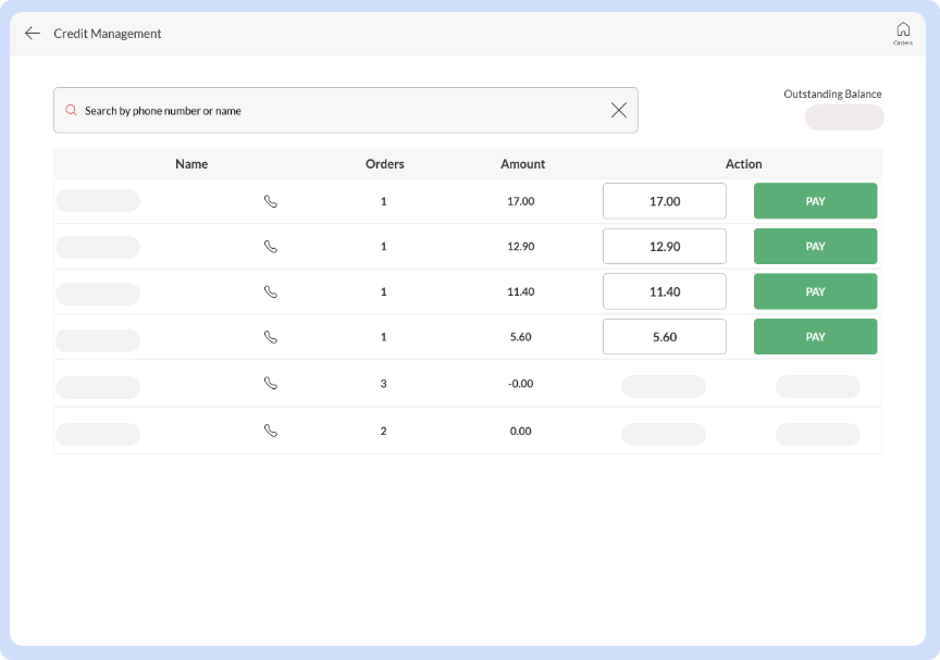 POS features - Credit Management | Track and control credit-based ...